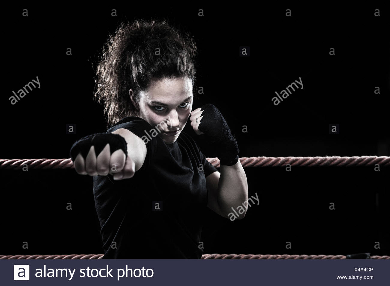 Portrait Of Female Boxer People High Resolution Stock Photography and ...