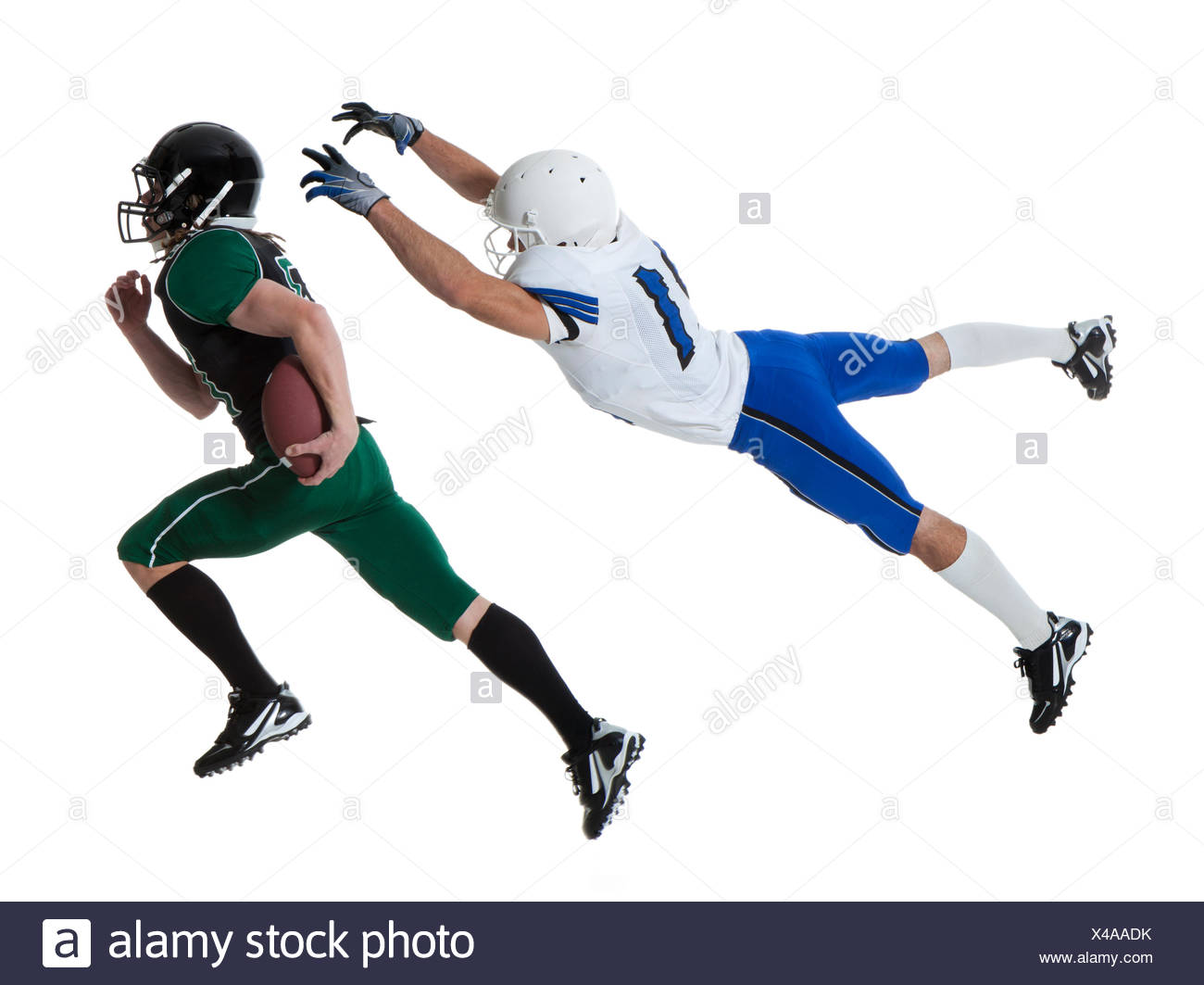 American Football Tackle, Two Players Stock Photos & American Football ...