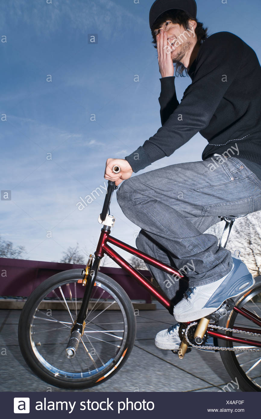 Young Man Sitting On Bmx High Resolution Stock Photography and Images ...