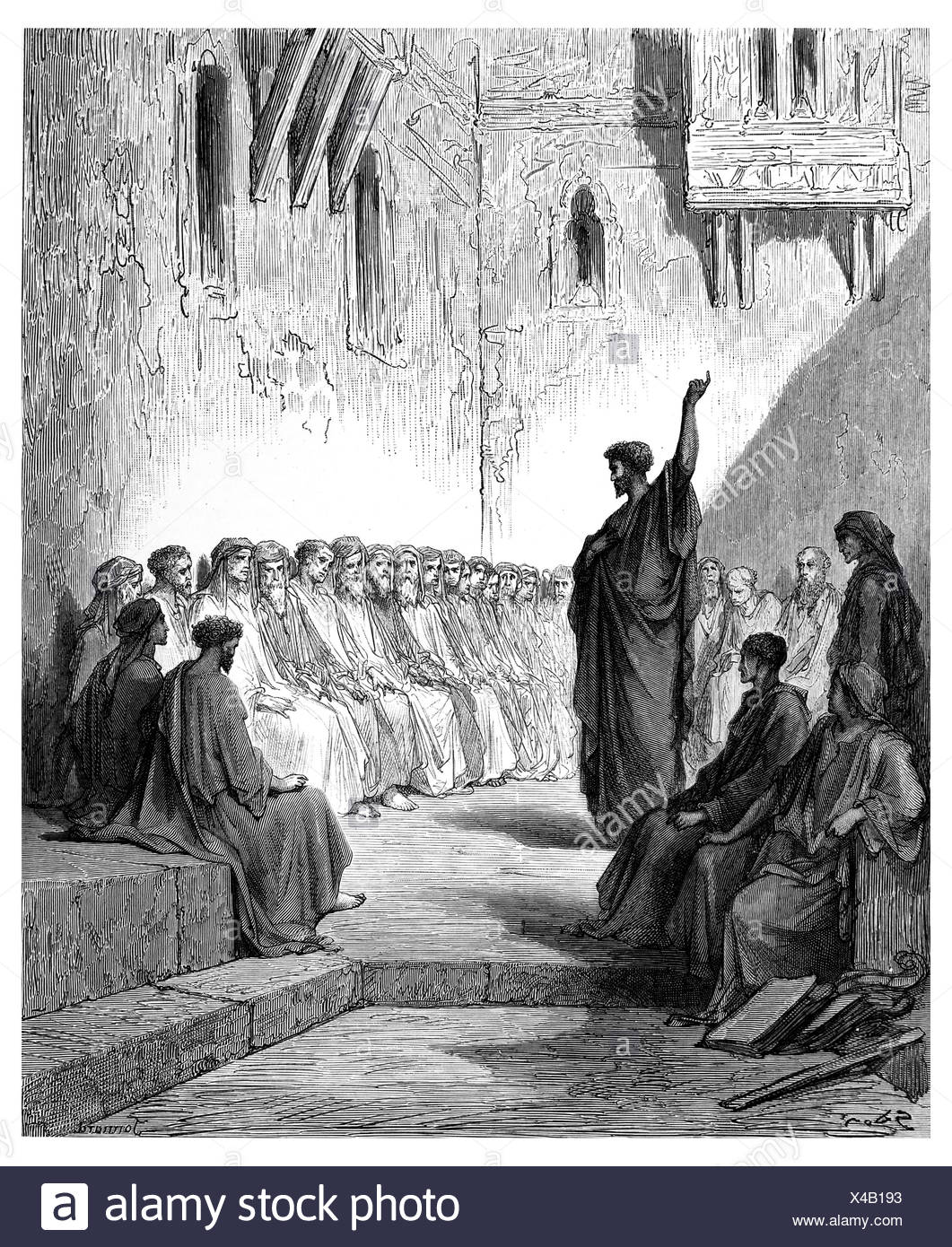 Paul In The Synagogue At Thessalonica High Resolution Stock Photography ...