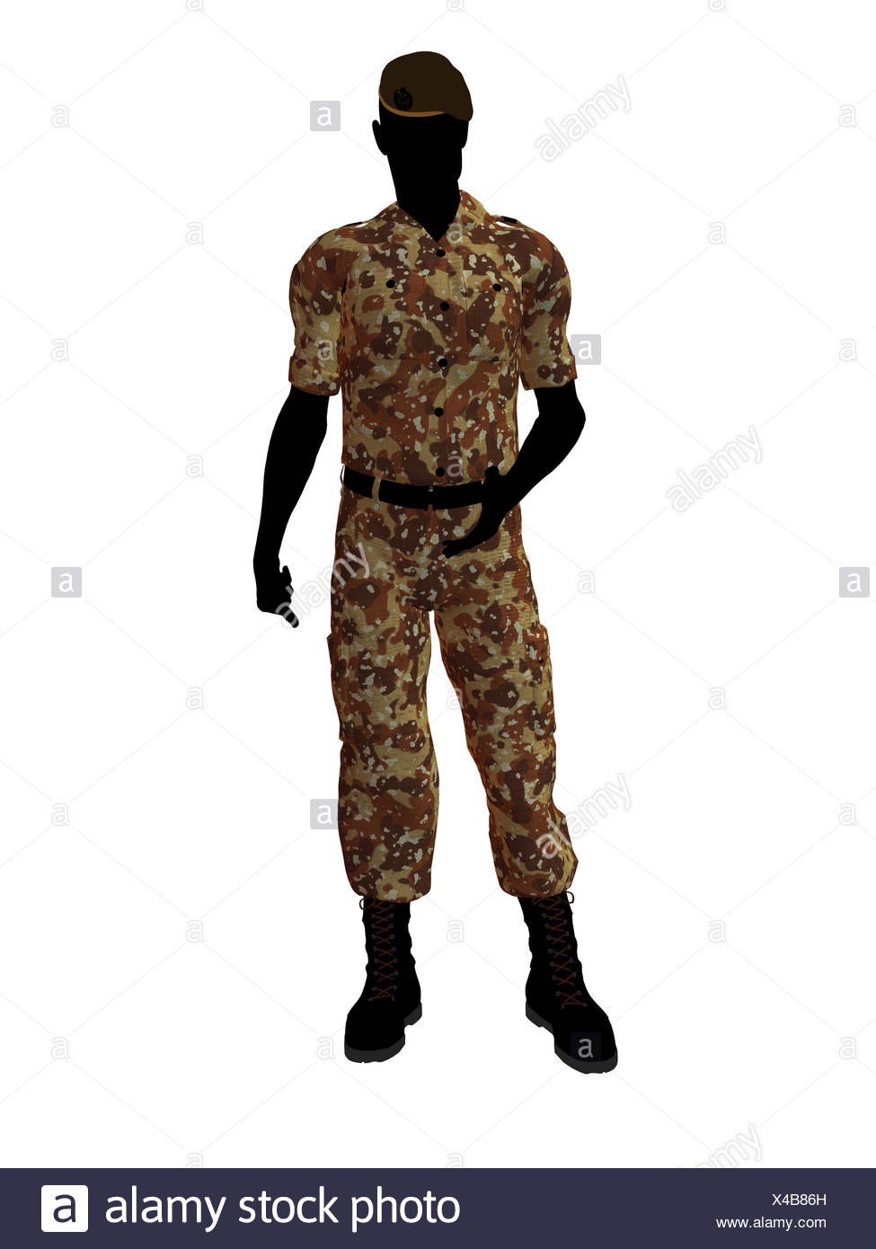Soldier Silhouette Beret High Resolution Stock Photography and Images ...