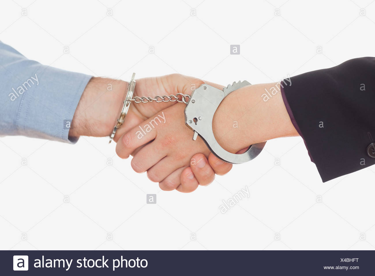 Business People In Handcuffs Shaking High Resolution Stock Photography ...