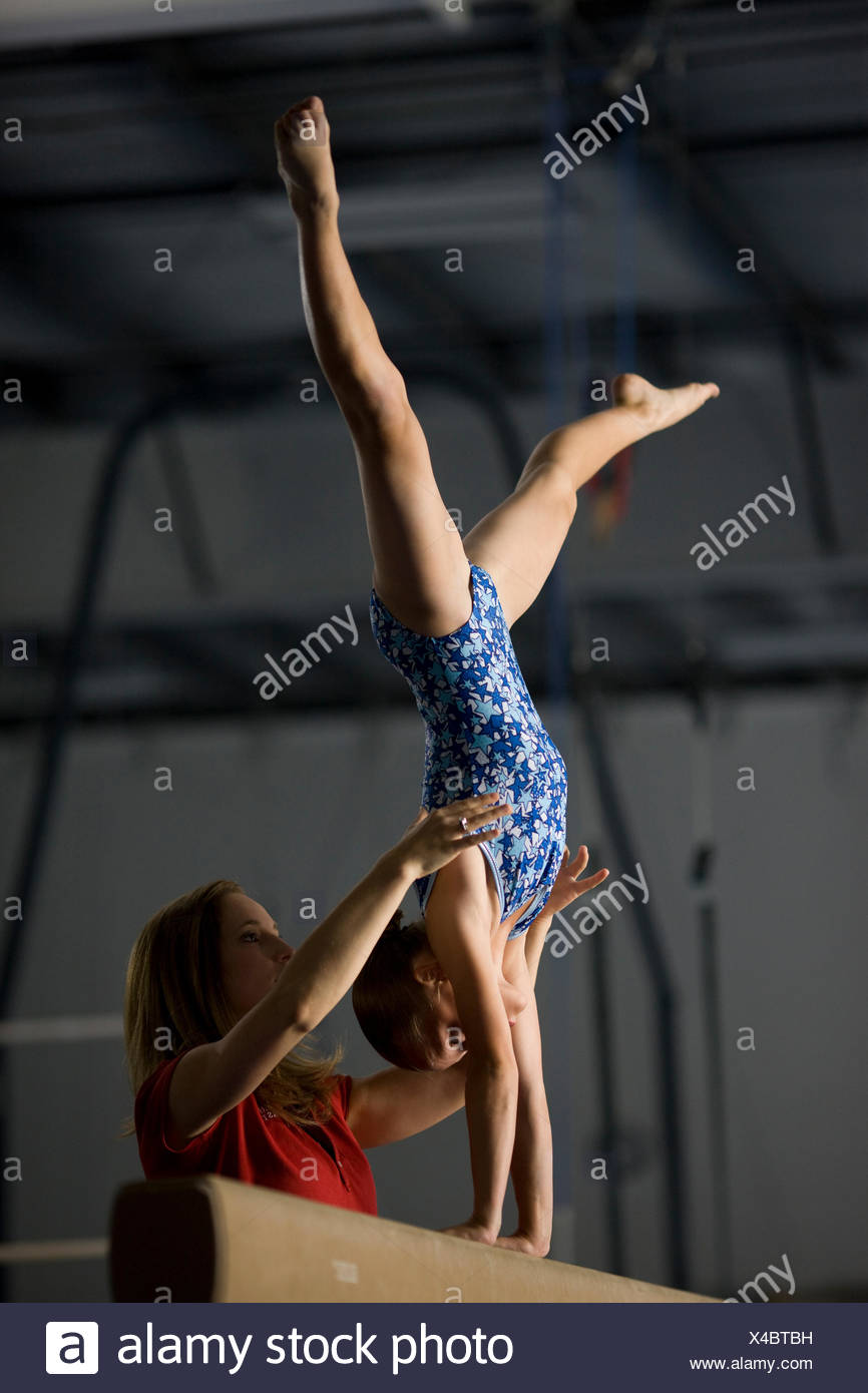 Gymnast Handstand Beam Balance High Resolution Stock Photography and ...