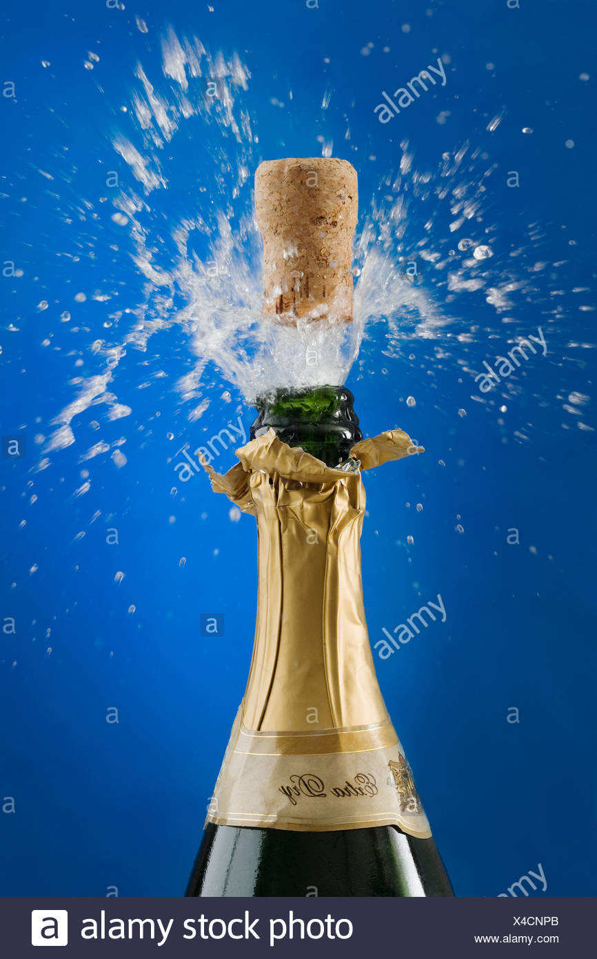 Champagne Bottle Popping Cork High Resolution Stock Photography and ...