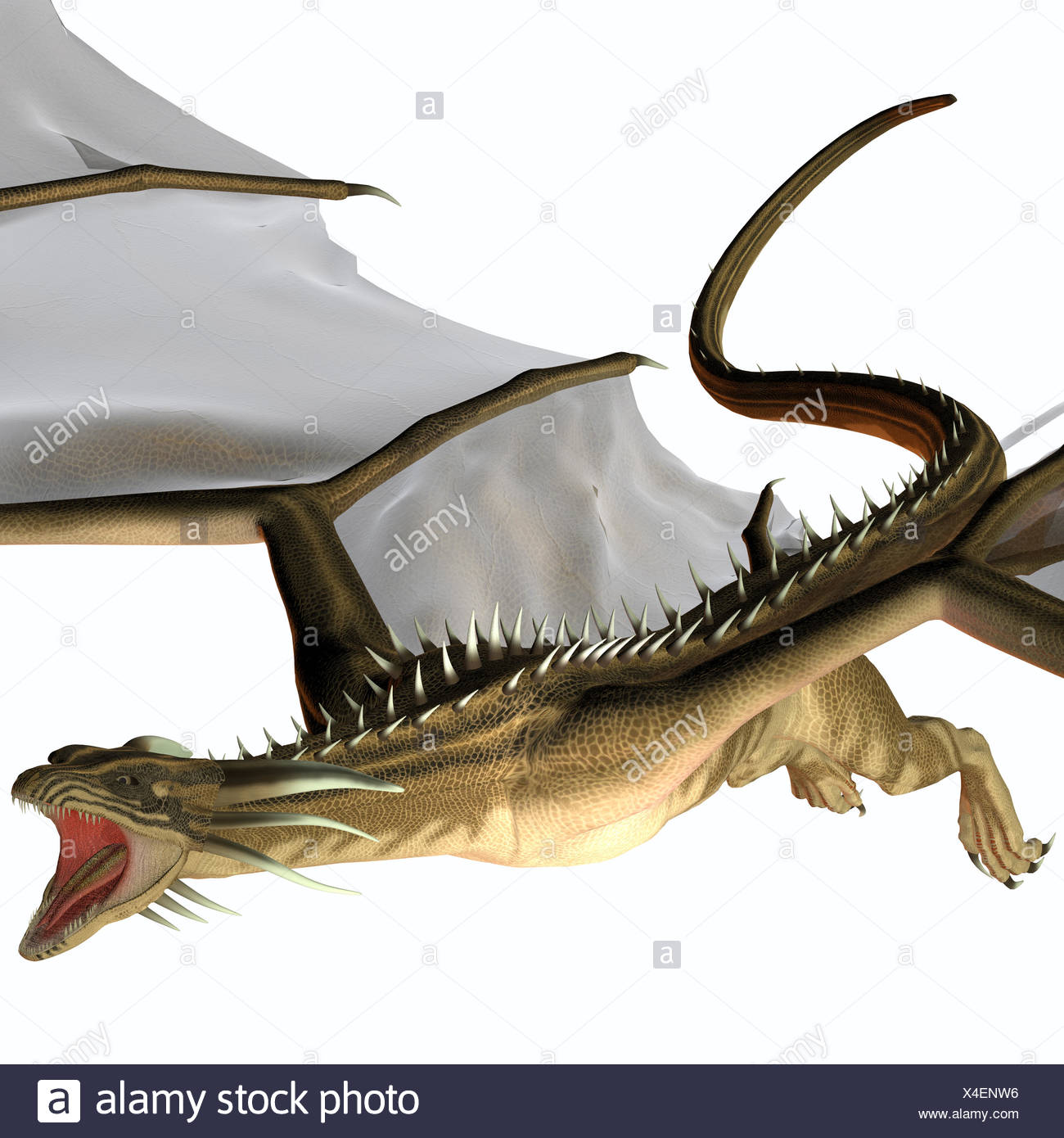 Fire Breathing Dragon Flying High Resolution Stock Photography and ...