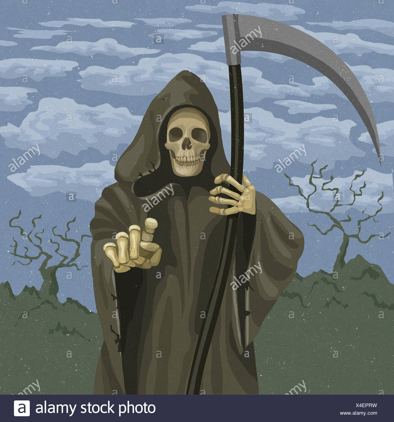 Grim Reaper Illustration Stock Photos & Grim Reaper Illustration Stock ...