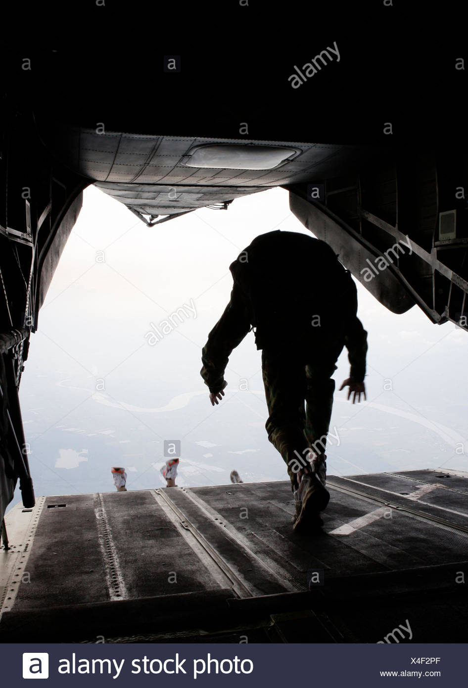 Army Soldier Jumping From Helicopter Stock Photos & Army Soldier ...