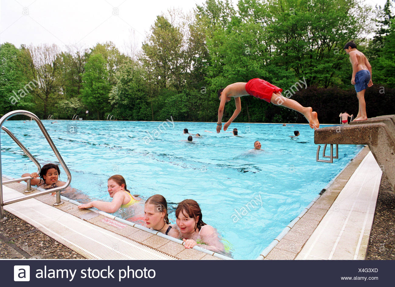 Outdoor Swimming Pool Kreuzberg Berlin Germany High Resolution Stock ...