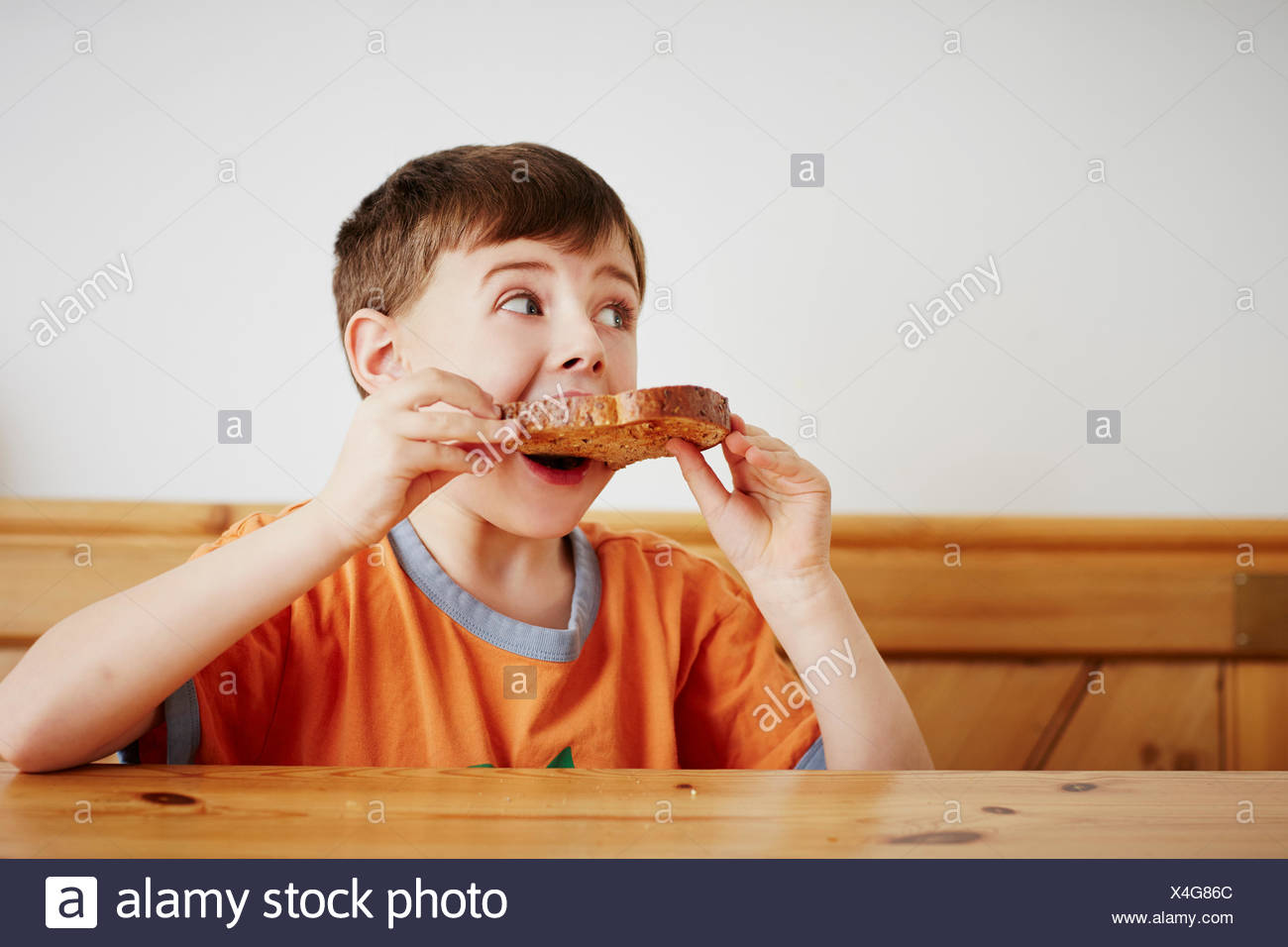 Boy Eating Breakfast High Resolution Stock Photography and Images - Alamy
