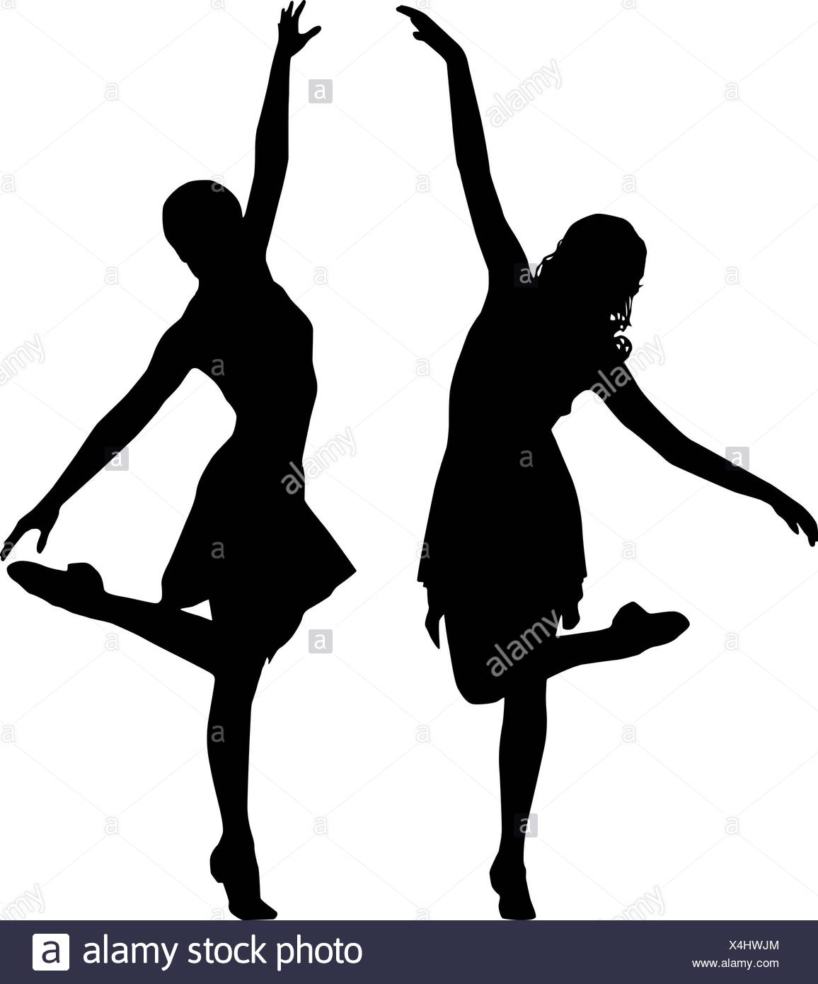 Ballet Dancer Silhouettes Stock Photos & Ballet Dancer Silhouettes ...
