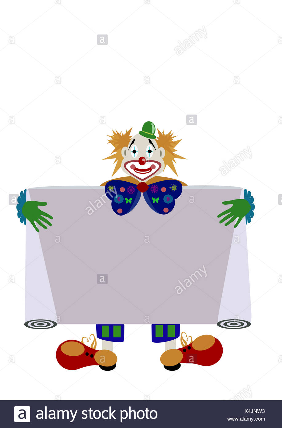 Clown Color Colour Drawing Cut Out Stock Images & Pictures - Alamy