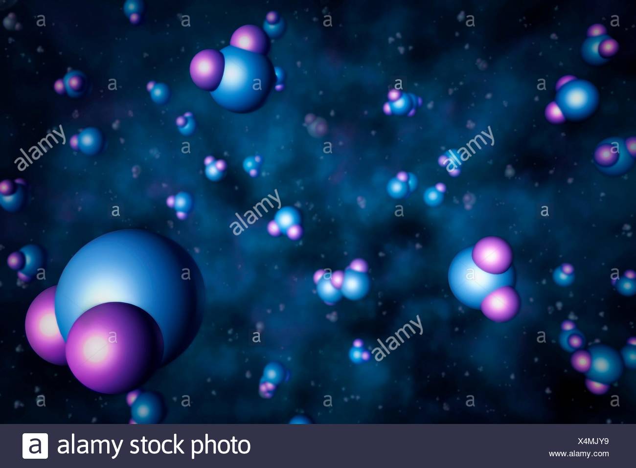 Chemical Structure Water Molecule H2o High Resolution Stock Photography ...