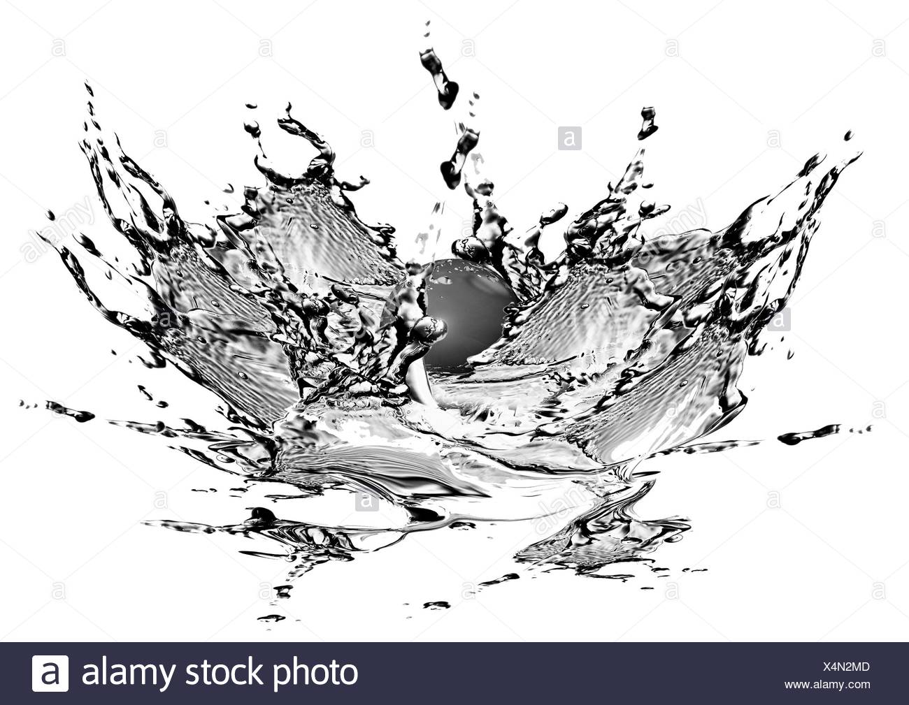 Water Splash Black and White Stock Photos & Images - Alamy