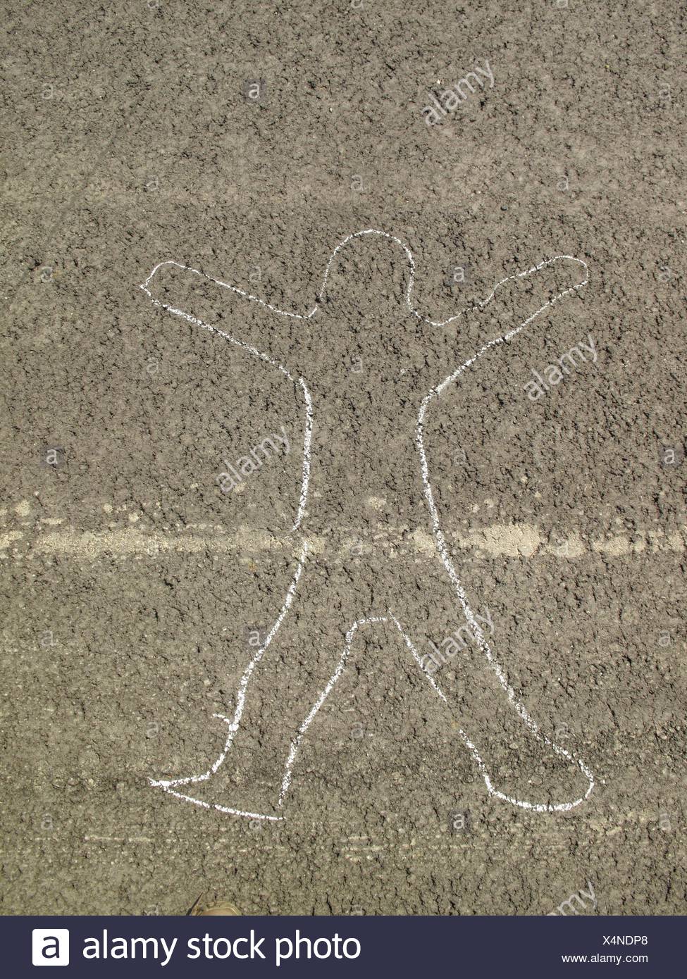 Chalk Outline Drawing High Resolution Stock Photography and Images - Alamy