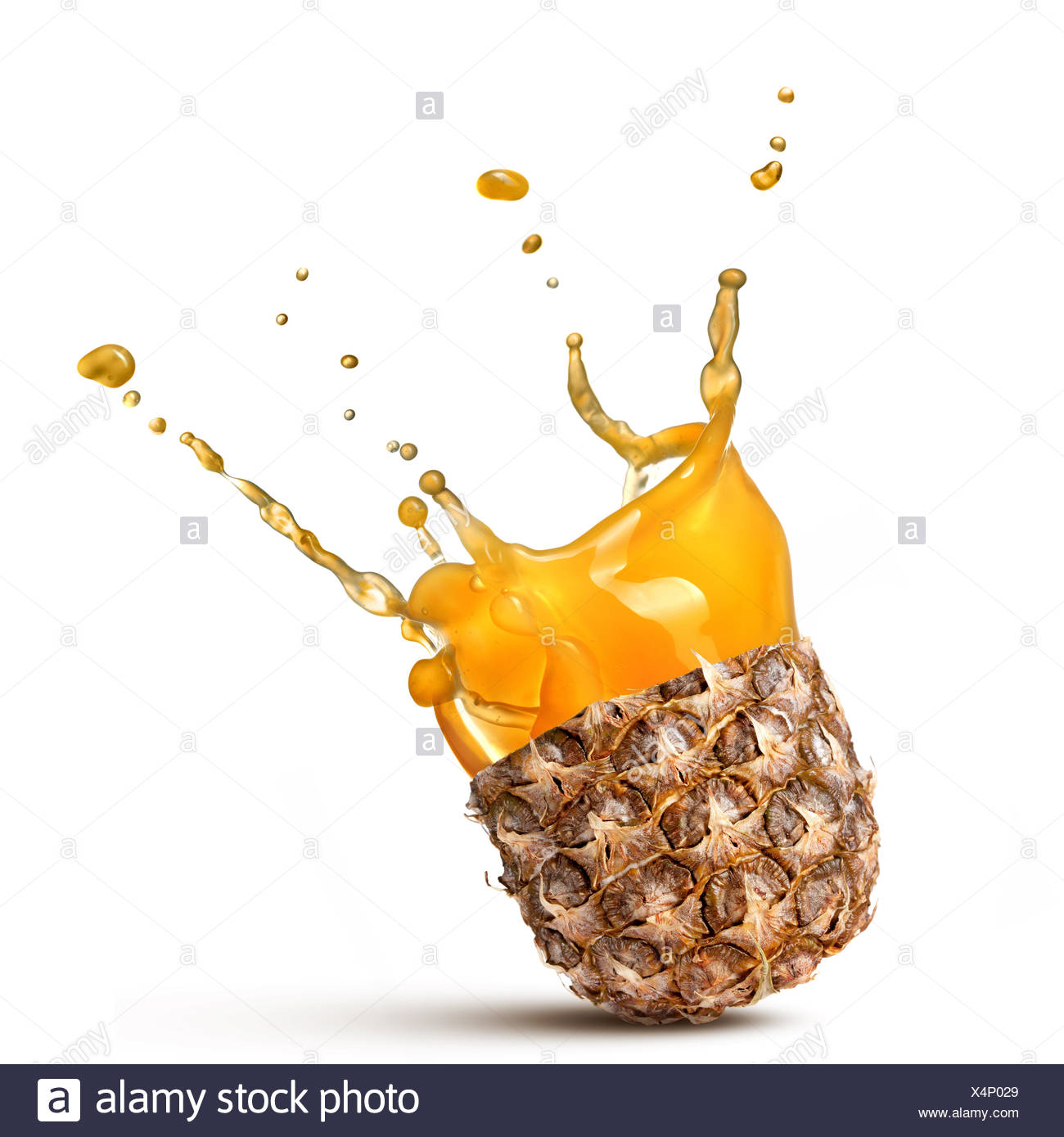 Pineapple Juice Splash Stock Photos & Pineapple Juice Splash Stock ...