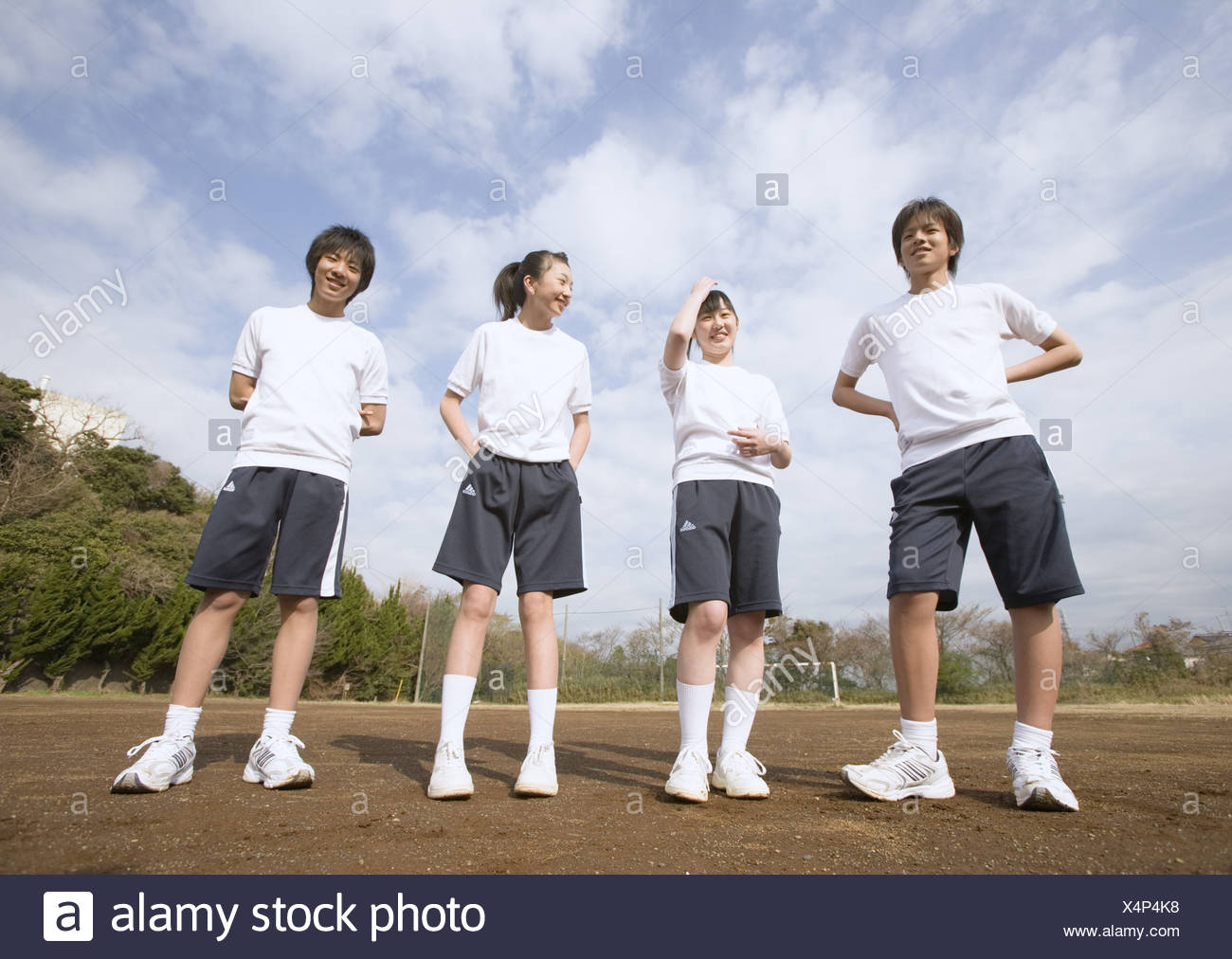 High School Boys Girls Gym Class High Resolution Stock Photography and ...