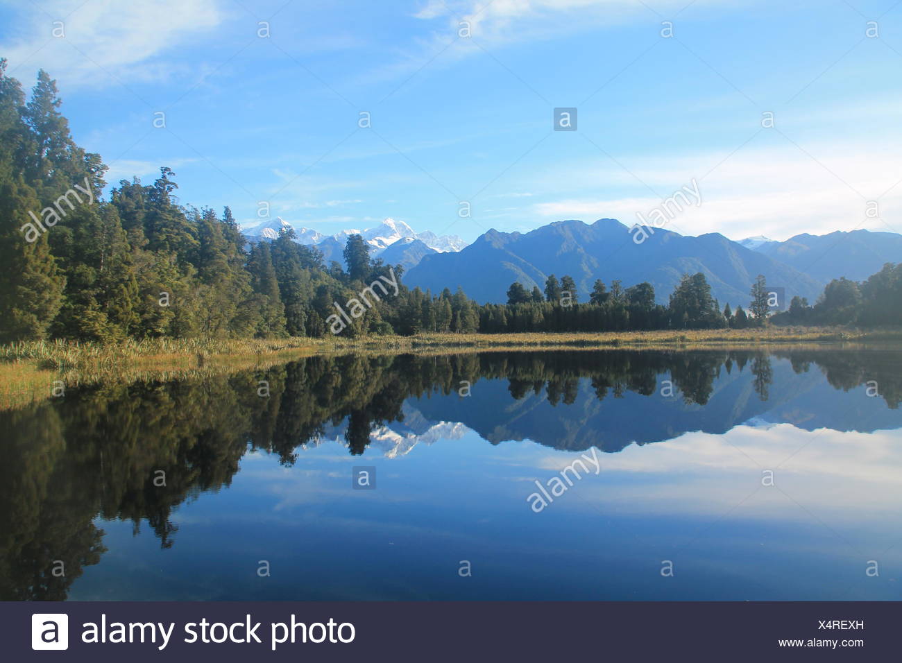 Lake Matheson New Zealand Stock Photos & Lake Matheson New Zealand ...