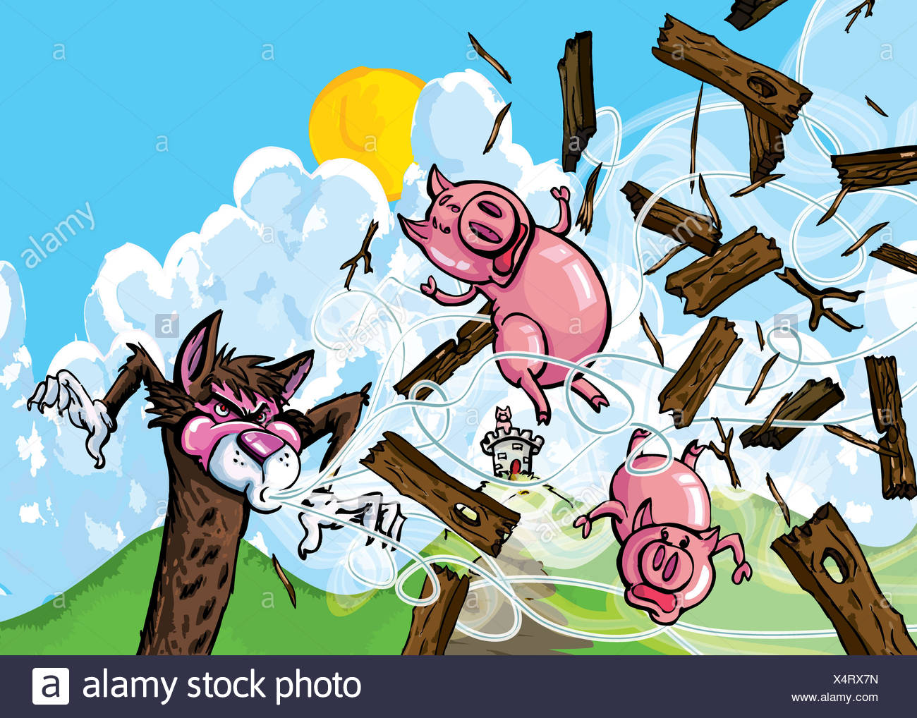 Three Little Pigs Huff Puff High Resolution Stock Photography and ...