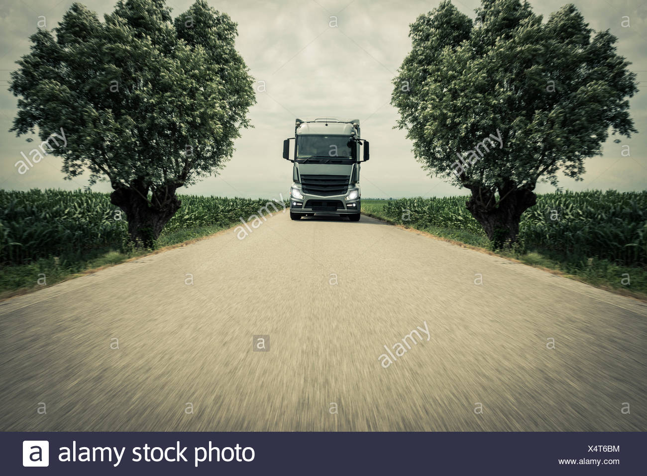Tractor Country Road High Resolution Stock Photography and Images - Alamy