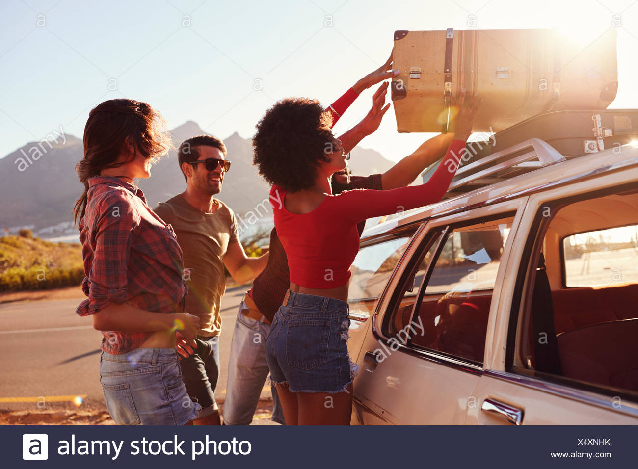 Couple Loading Car Luggage High Resolution Stock Photography and Images ...
