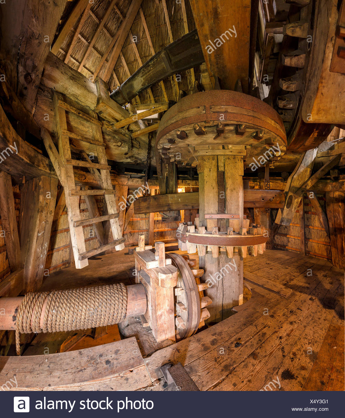 Windmill Interior Netherlands Stock Photos & Windmill Interior ...