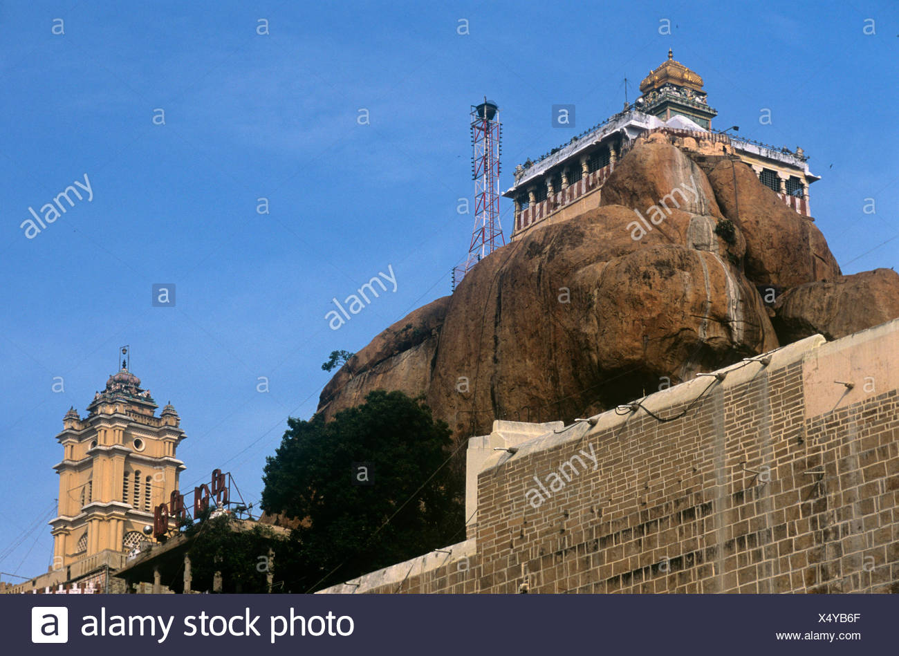 Trichy Rock Fort Temple Stock Photos & Trichy Rock Fort Temple Stock ...