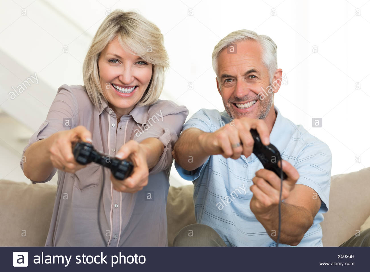 Mature Couple Playing Video Game High Resolution Stock Photography and ...