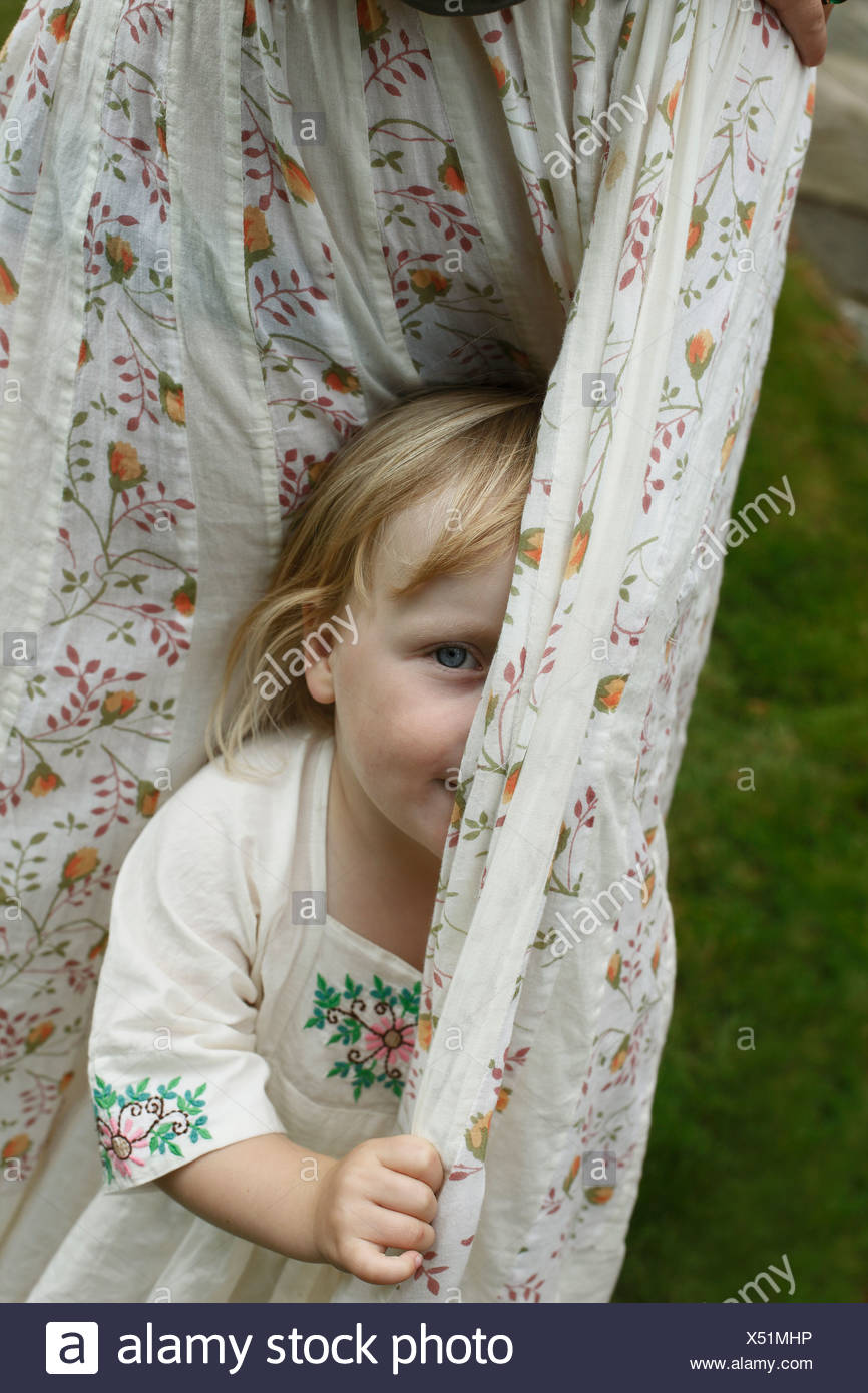 Child Hiding Behind Curtain High Resolution Stock Photography and ...