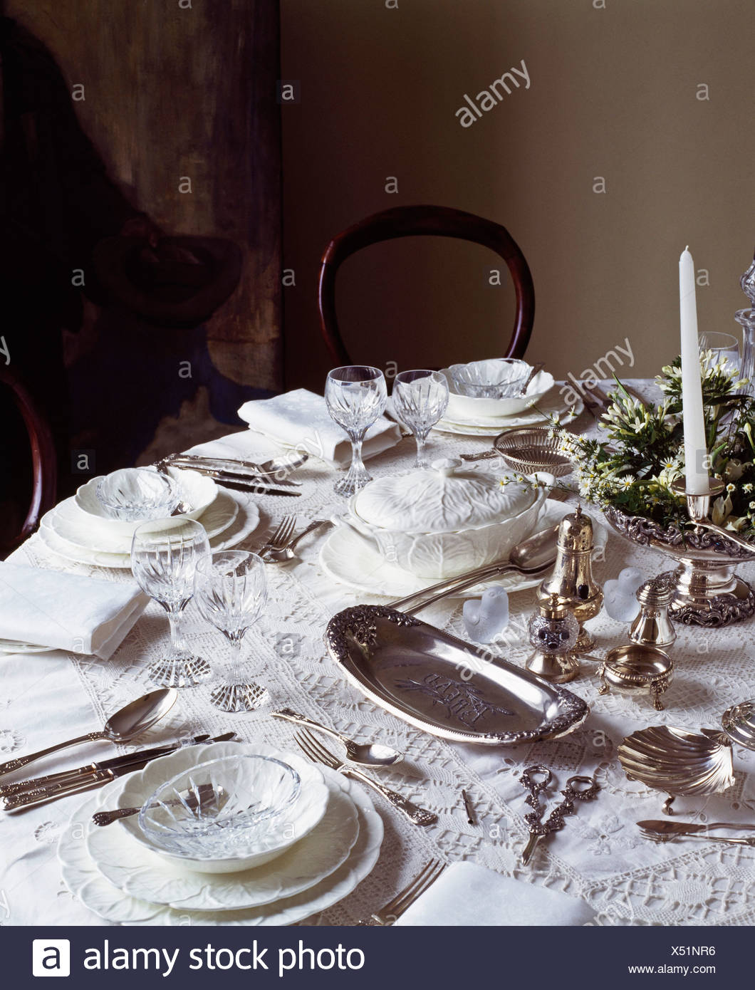 Silver Service Table High Resolution Stock Photography and Images - Alamy