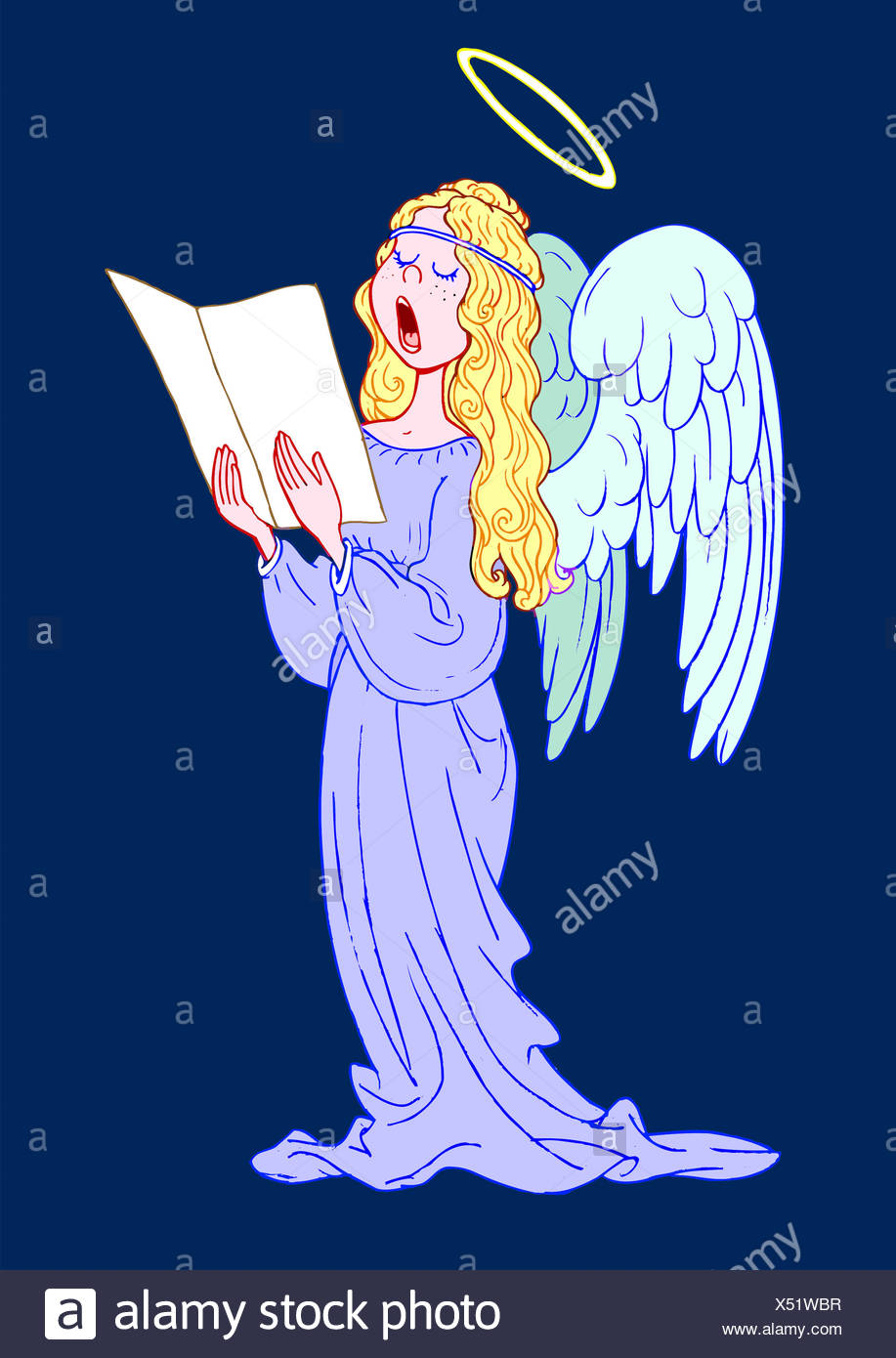Singing Angel Illustration High Resolution Stock Photography and Images ...