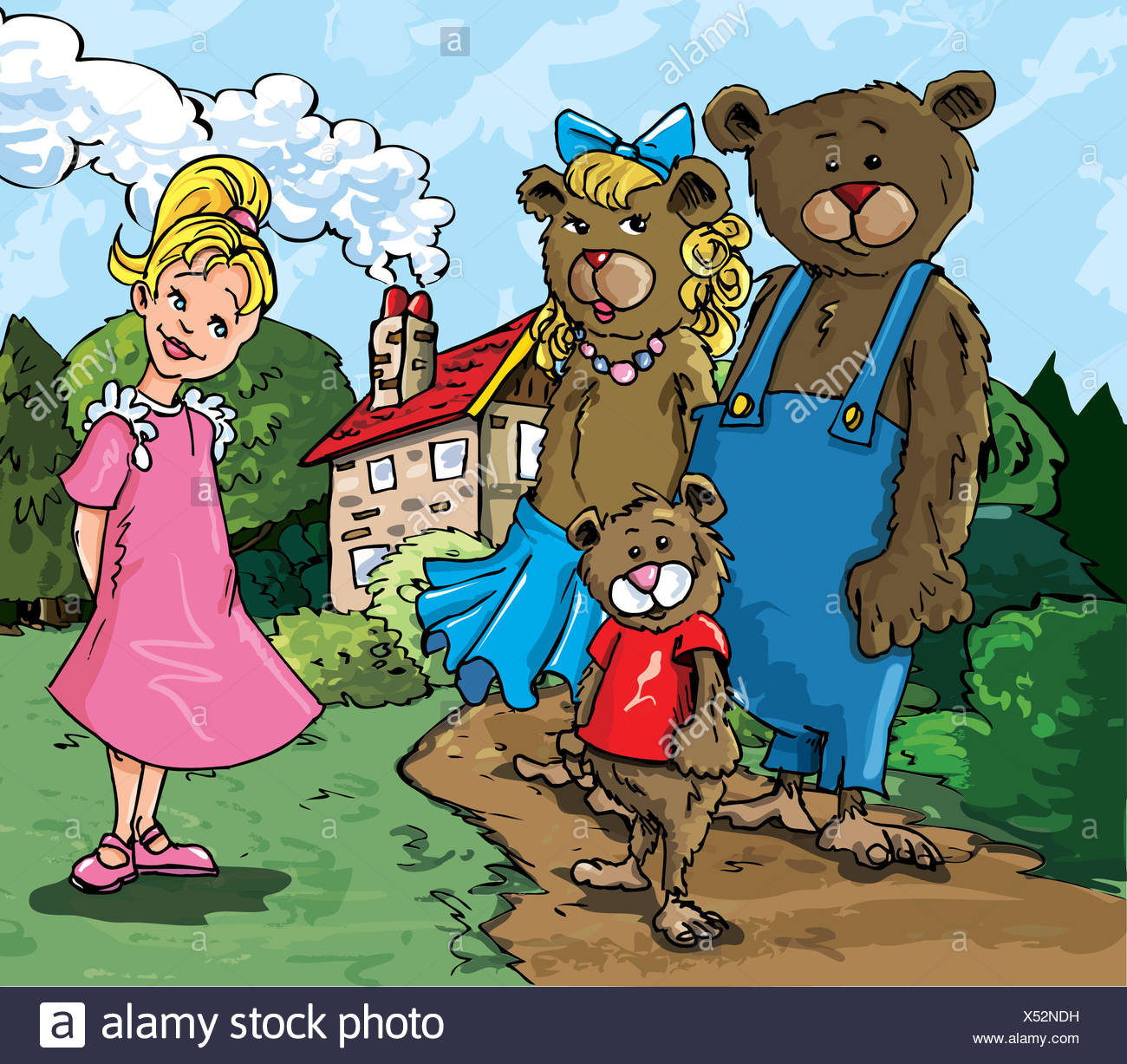 Three Bears And Goldilocks Stock Photos & Three Bears And Goldilocks ...