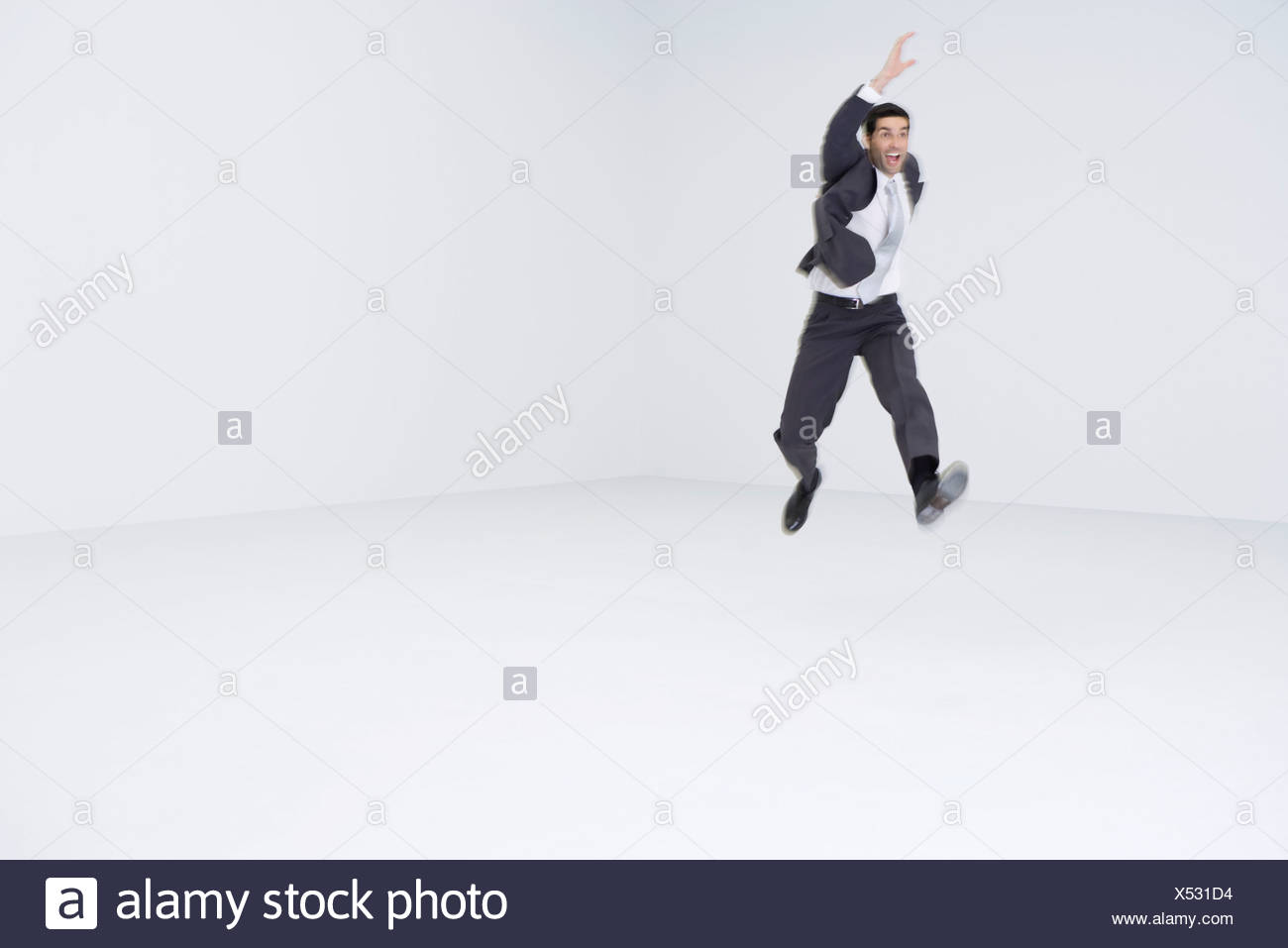 Business Man Jumping Running Forward High Resolution Stock Photography ...