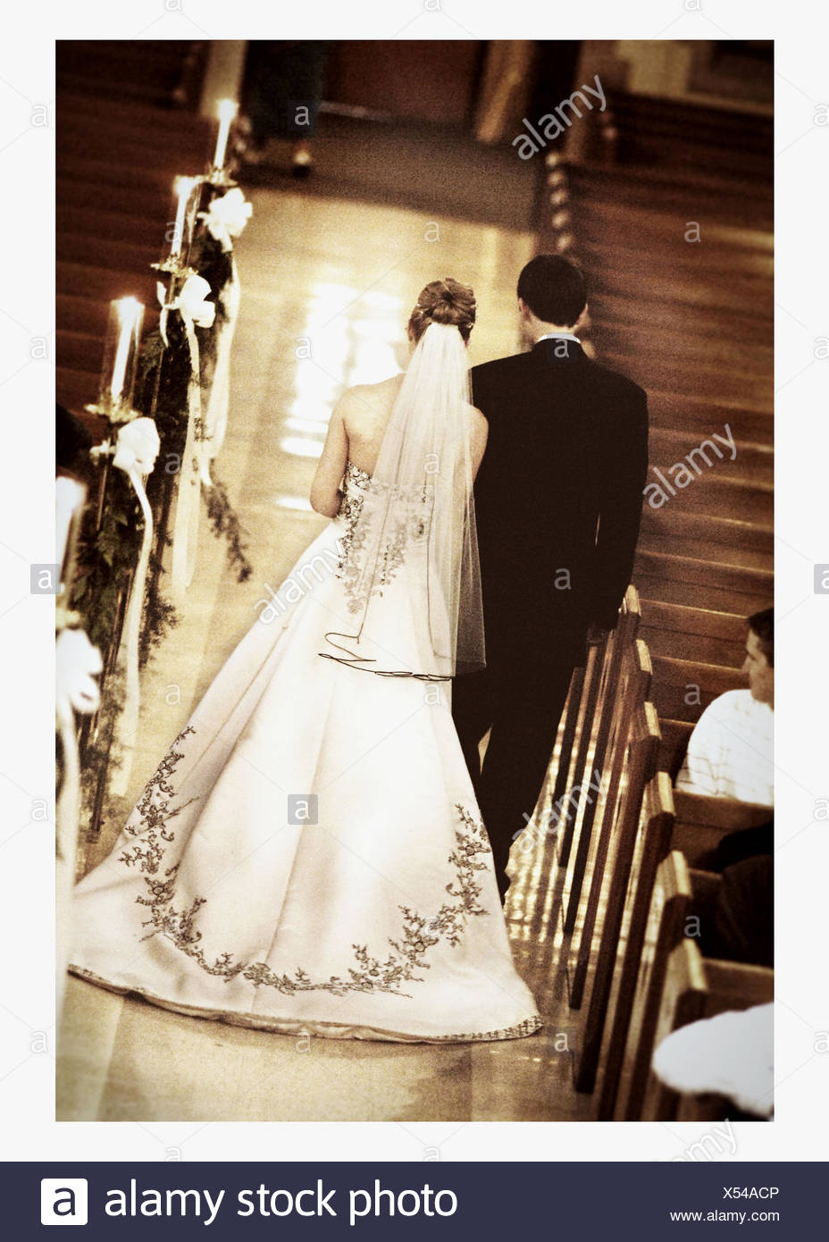 Bride And Groom Walking Out Of Church Stock Photos & Bride And Groom ...