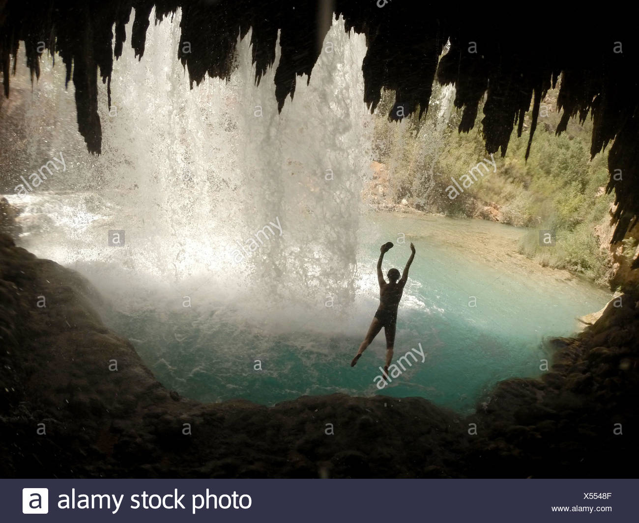 Jumping Into Waterfall High Resolution Stock Photography and Images - Alamy