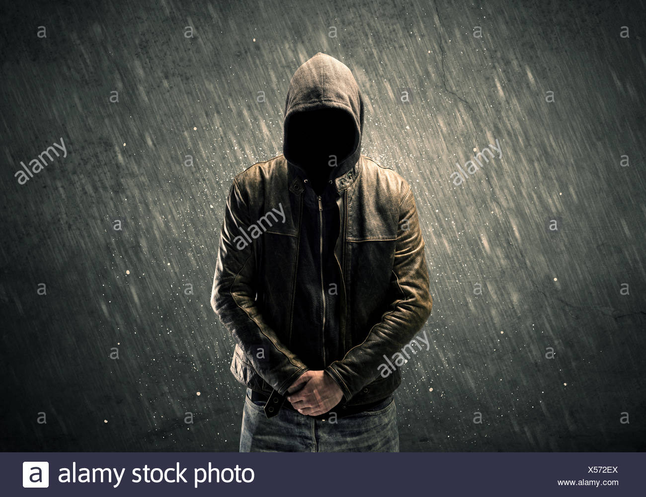 Faceless Guy Standing In Hoodie High Resolution Stock Photography and ...