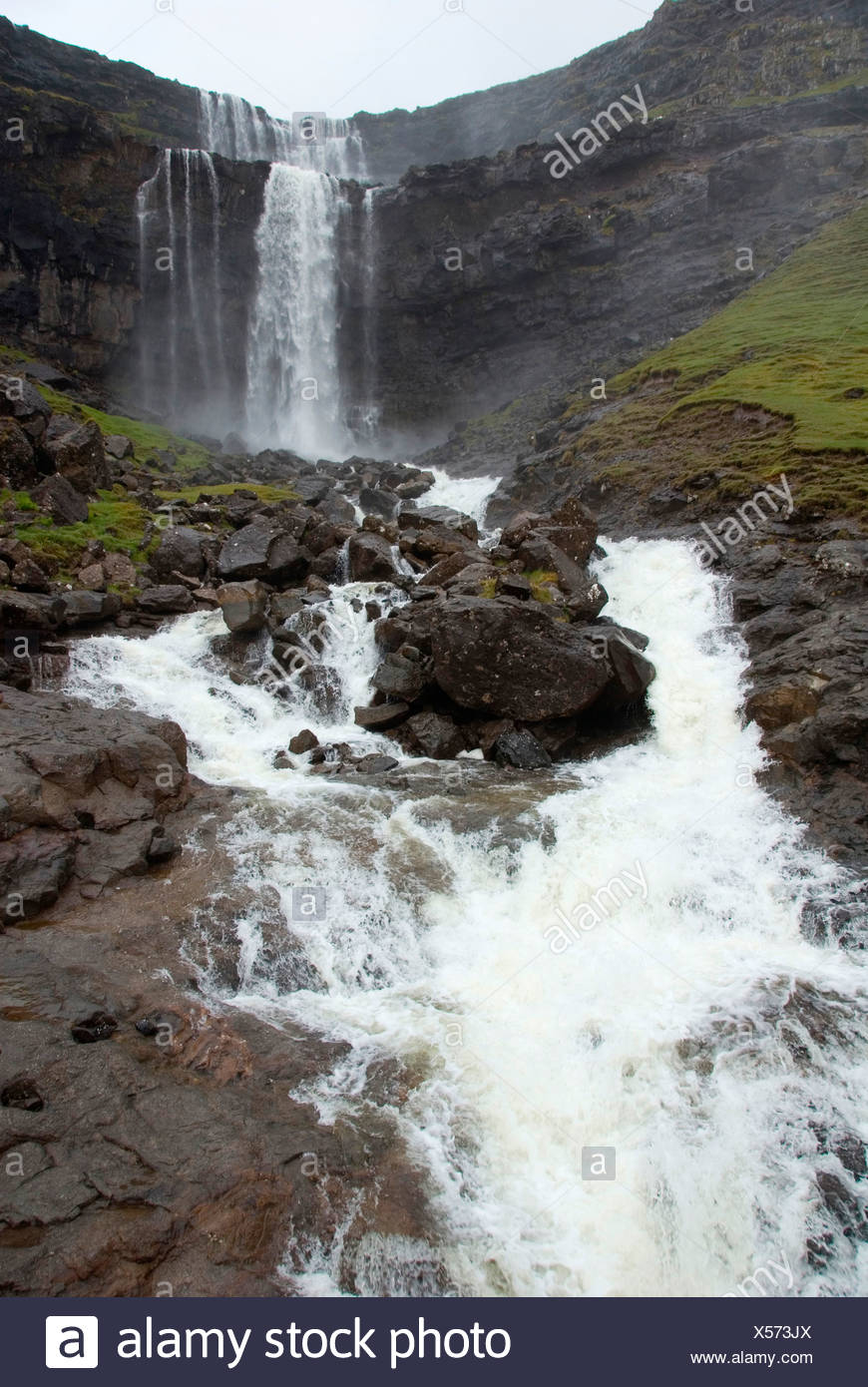 Biggest Waterfall Of Faeroer High Resolution Stock Photography and ...