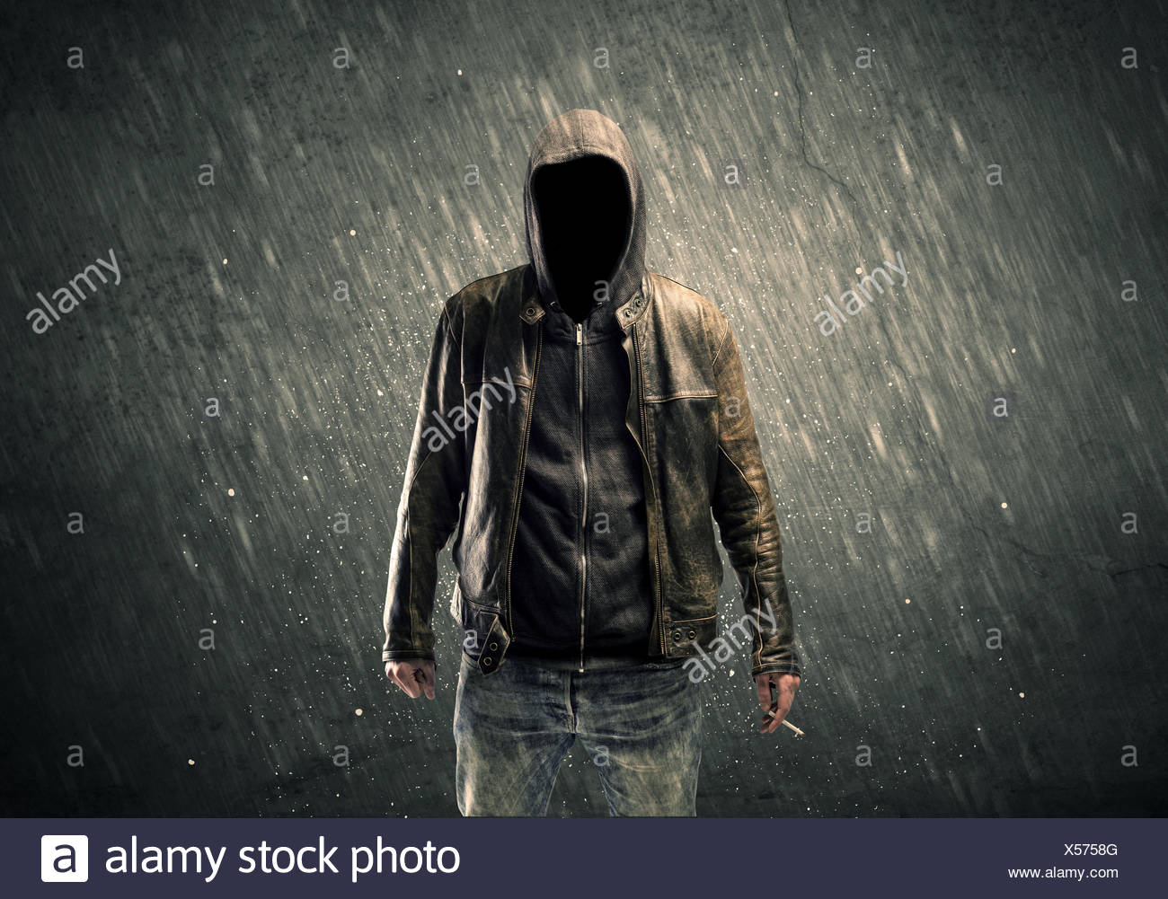 Faceless Guy Standing In Hoodie High Resolution Stock Photography and ...
