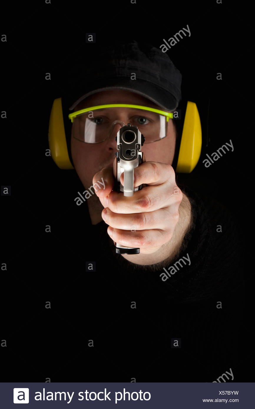 Man Aiming Gun Camera High Resolution Stock Photography and Images - Alamy