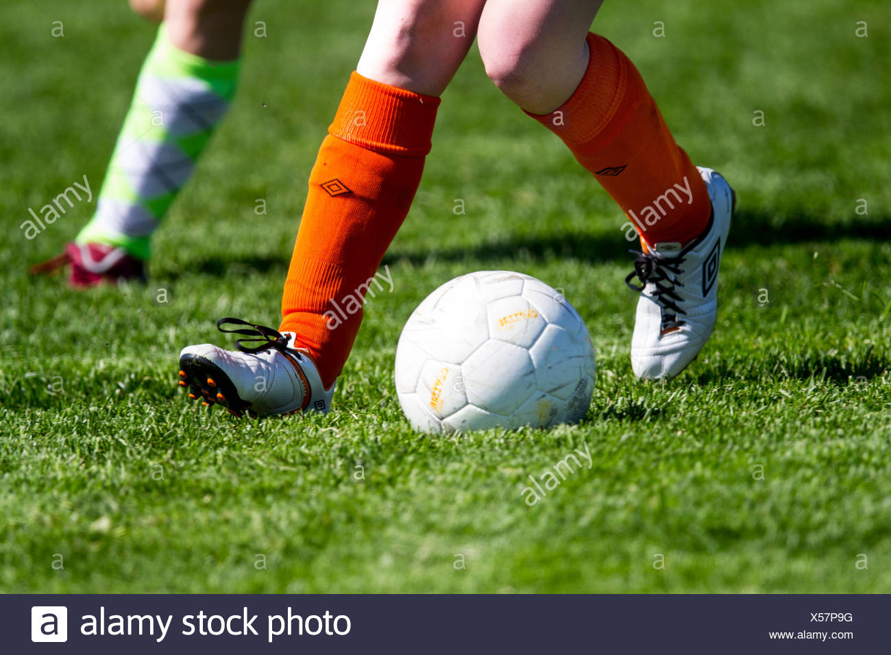Girls Soccer Kick High Resolution Stock Photography and Images - Alamy