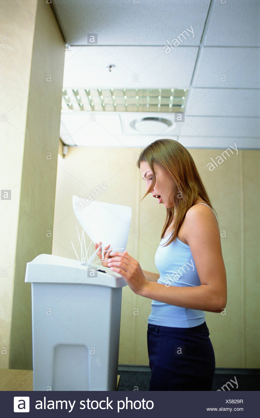 Shredder Person High Resolution Stock Photography and Images - Alamy