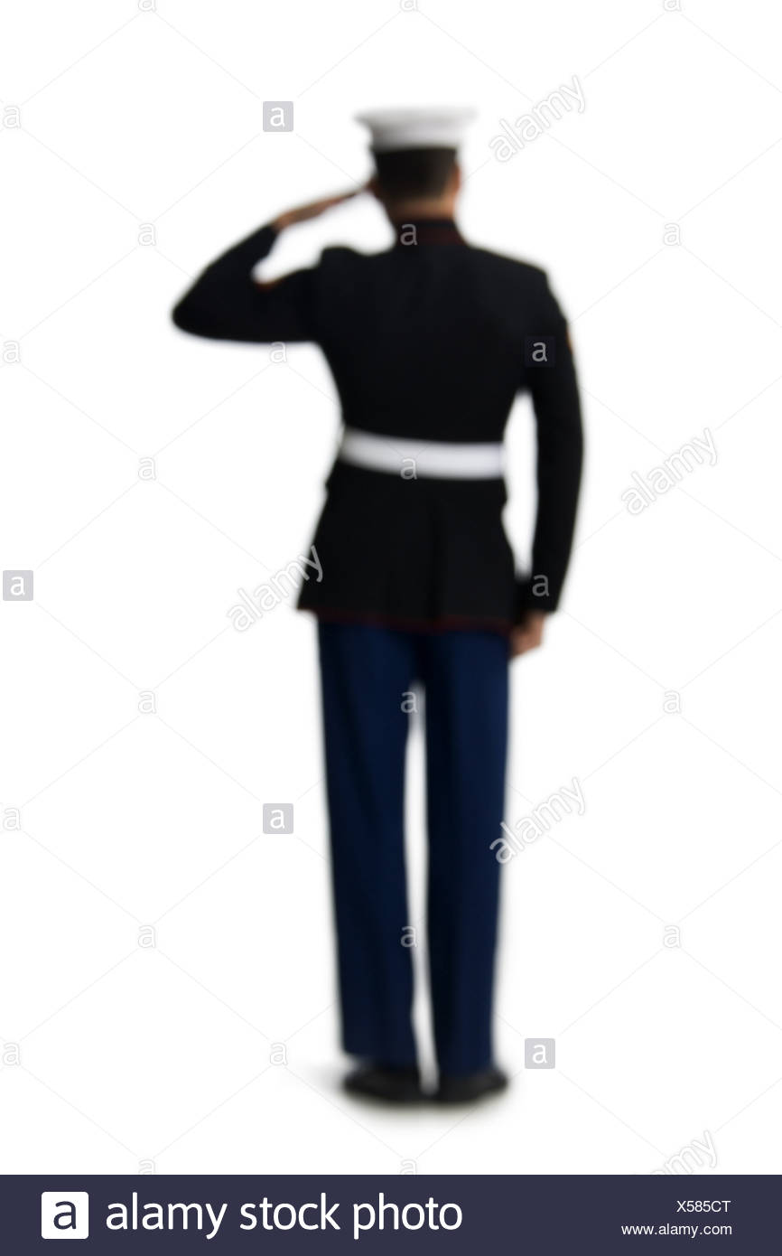 Silhouette Sailor Saluting High Resolution Stock Photography and Images ...