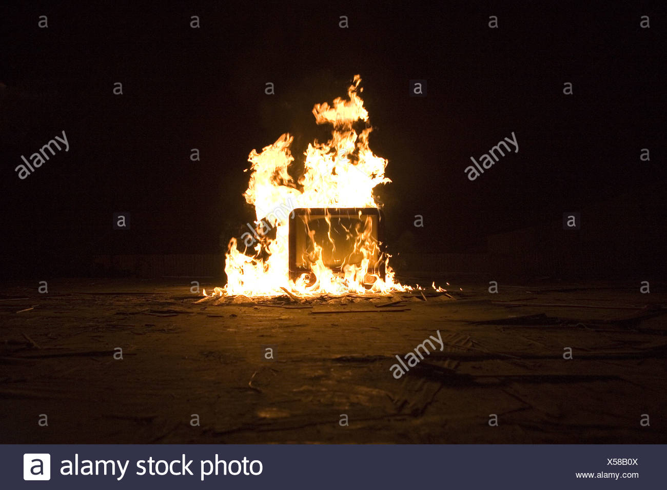 Burning Tv Set High Resolution Stock Photography and Images - Alamy