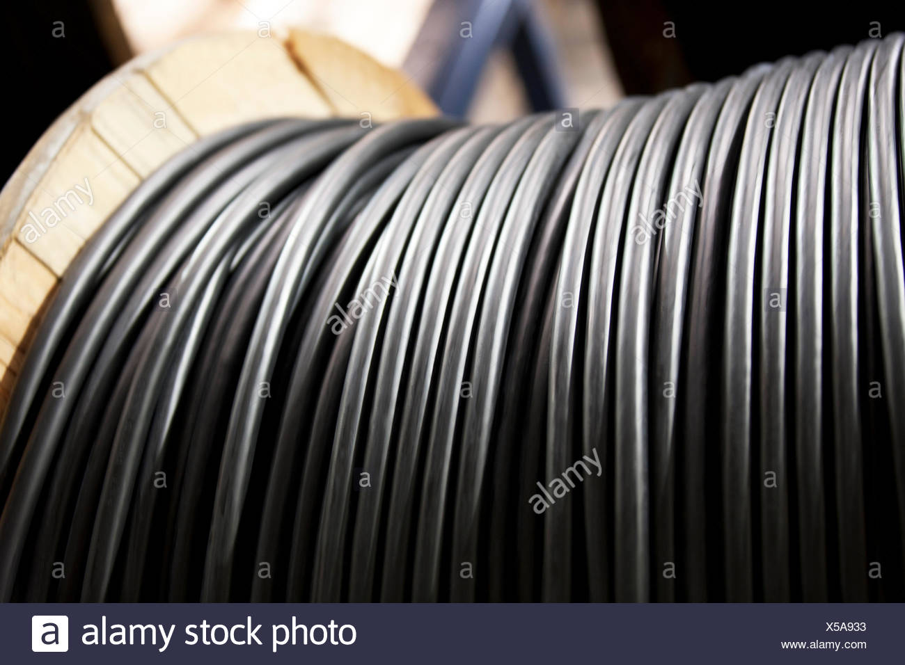 Wooden Cable Roll High Resolution Stock Photography and Images - Alamy