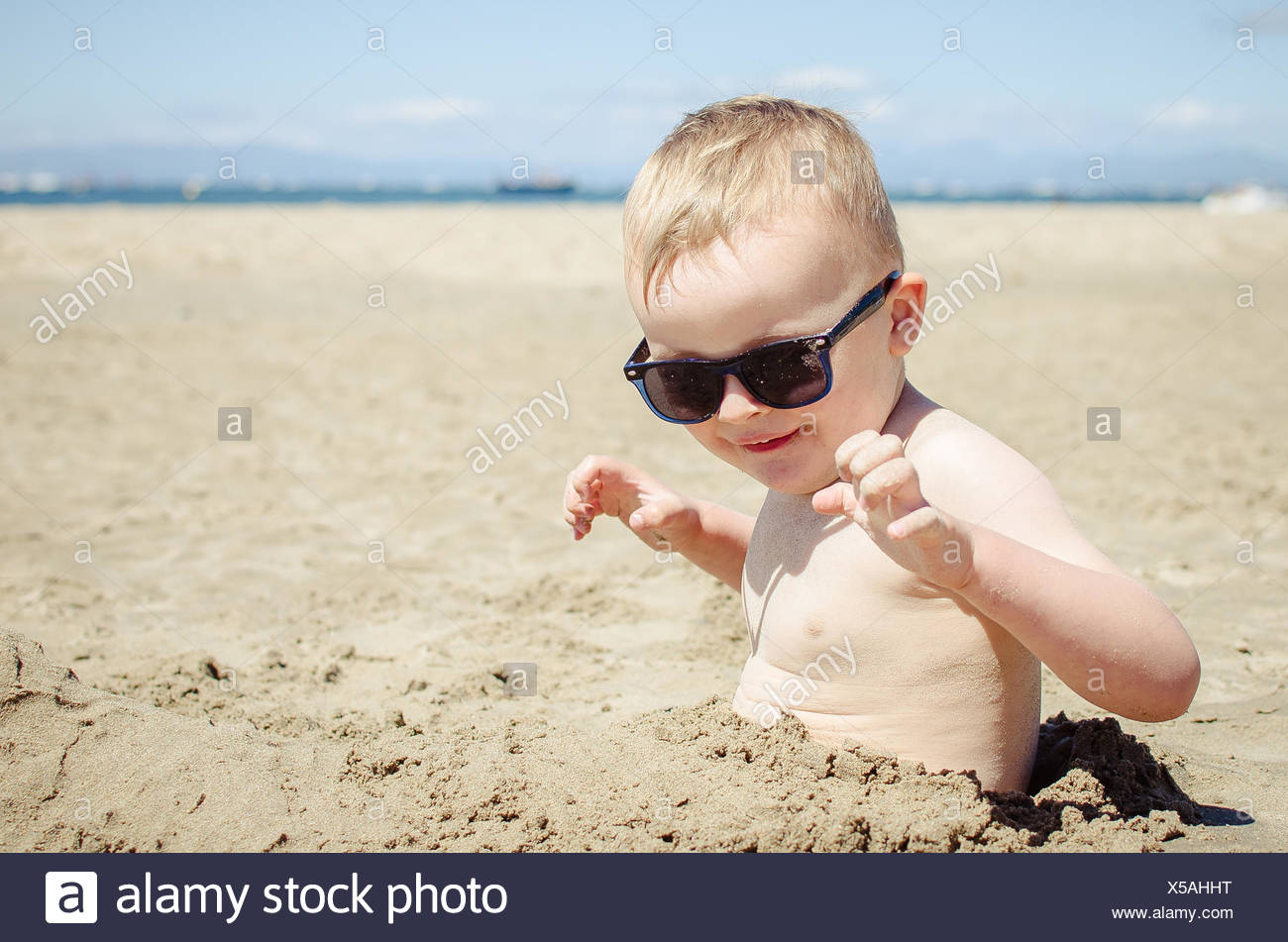Boy Playing In Sand High Resolution Stock Photography and Images - Alamy