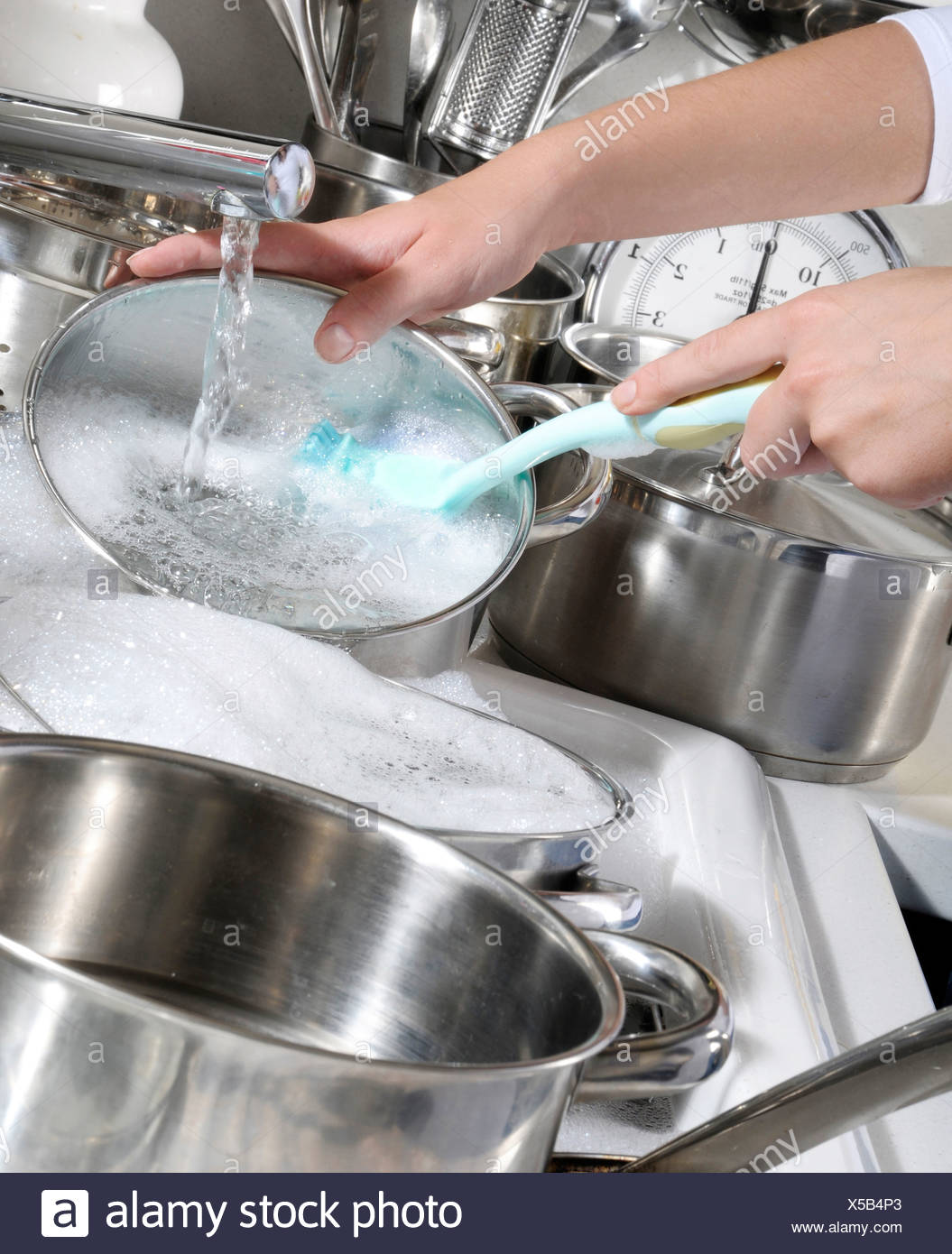 Washing Pans High Resolution Stock Photography and Images - Alamy