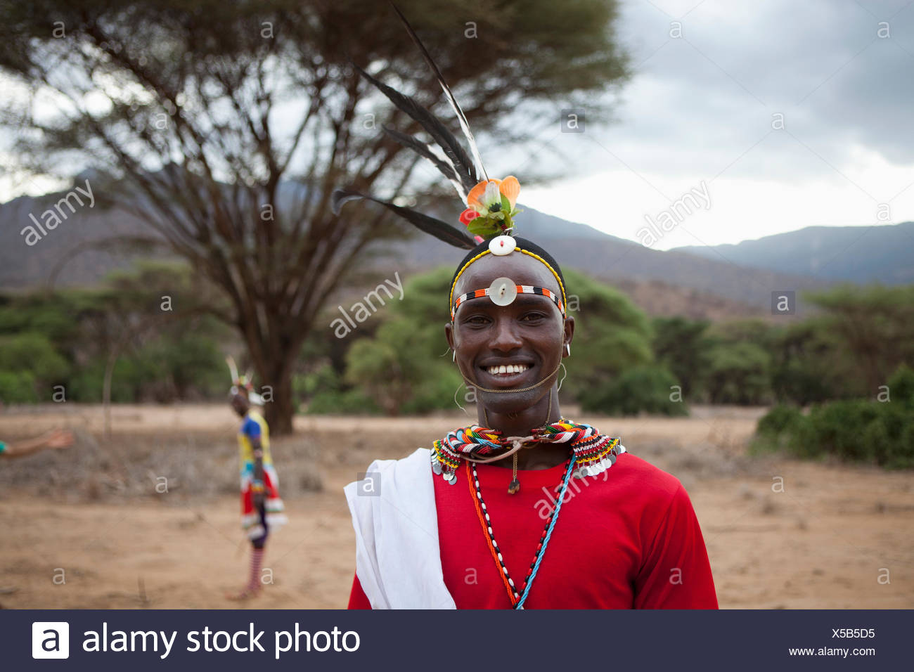 Young Warrior In Traditional Head Dress High Resolution Stock ...
