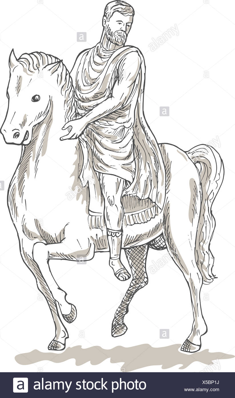 Roman Emperor Soldier Riding Horse Stock Photos & Roman Emperor Soldier ...