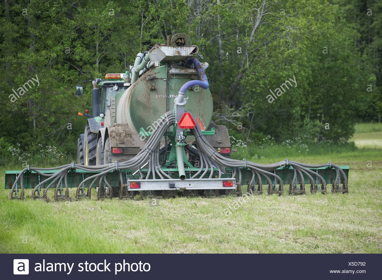 John Deere Tractor With Slurry Tanker High Resolution Stock Photography ...