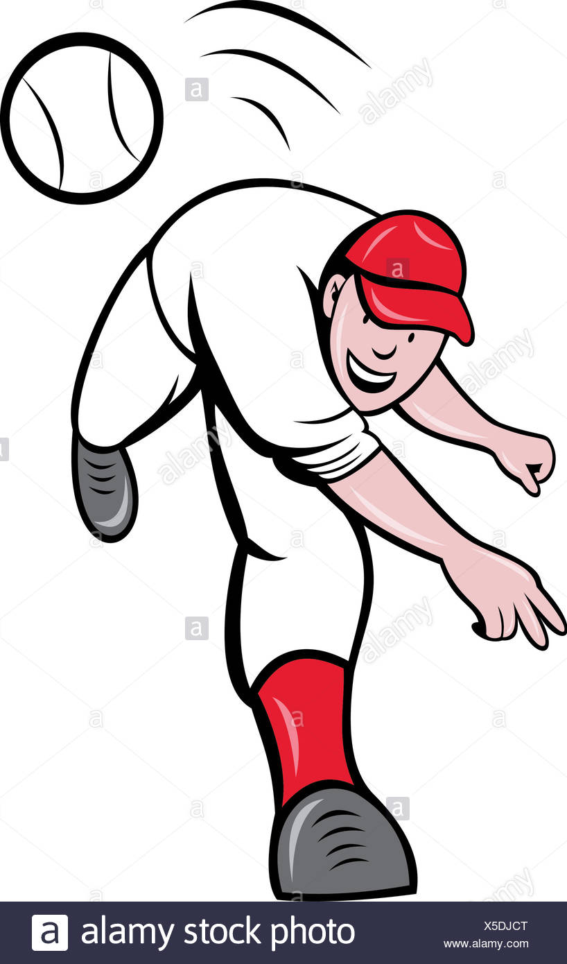 Baseball Pitcher Throw Ball Cartoon Stock Photos & Baseball Pitcher ...