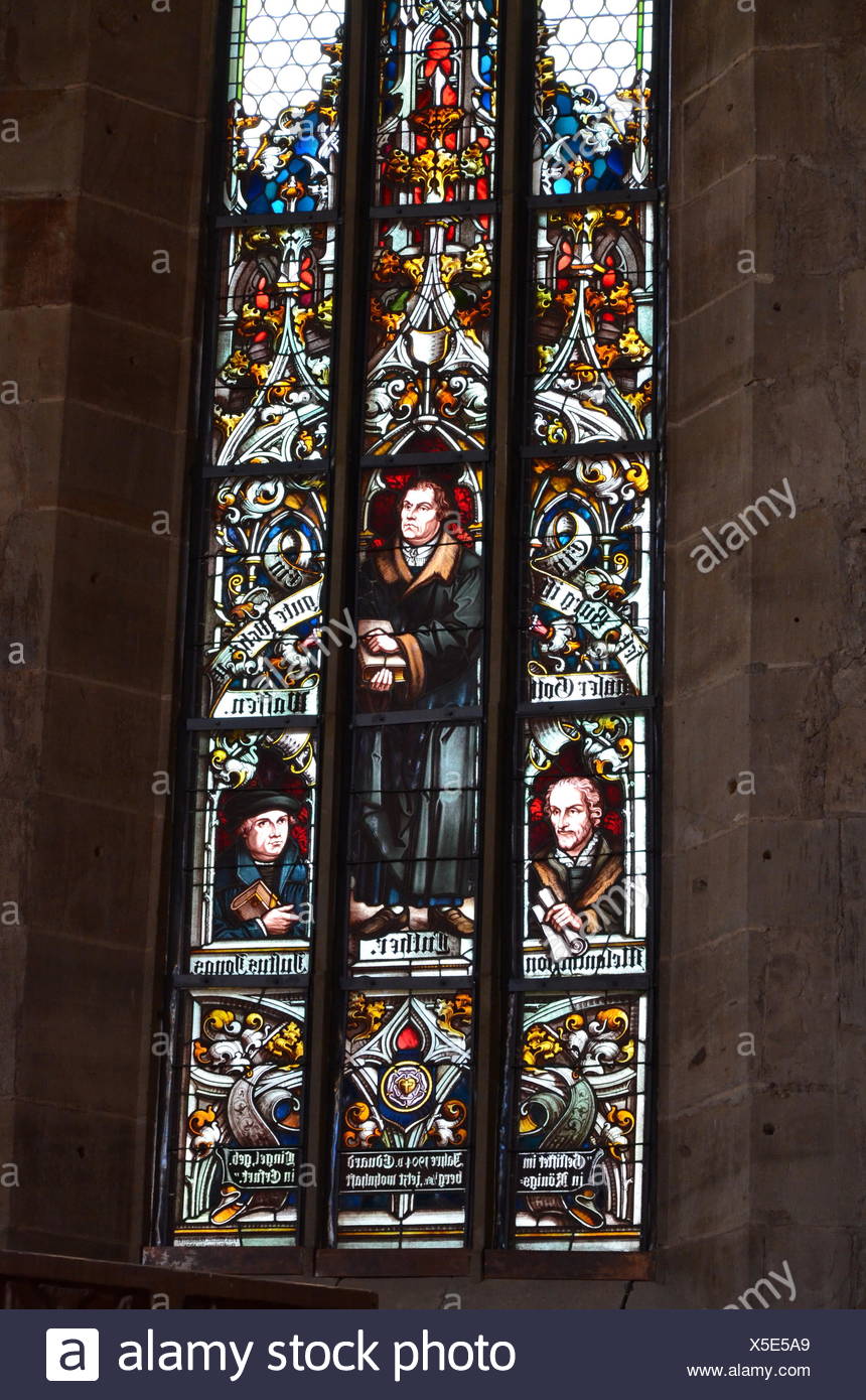 Stained Glass Window Martin Luther Stock Photos & Stained Glass Window ...